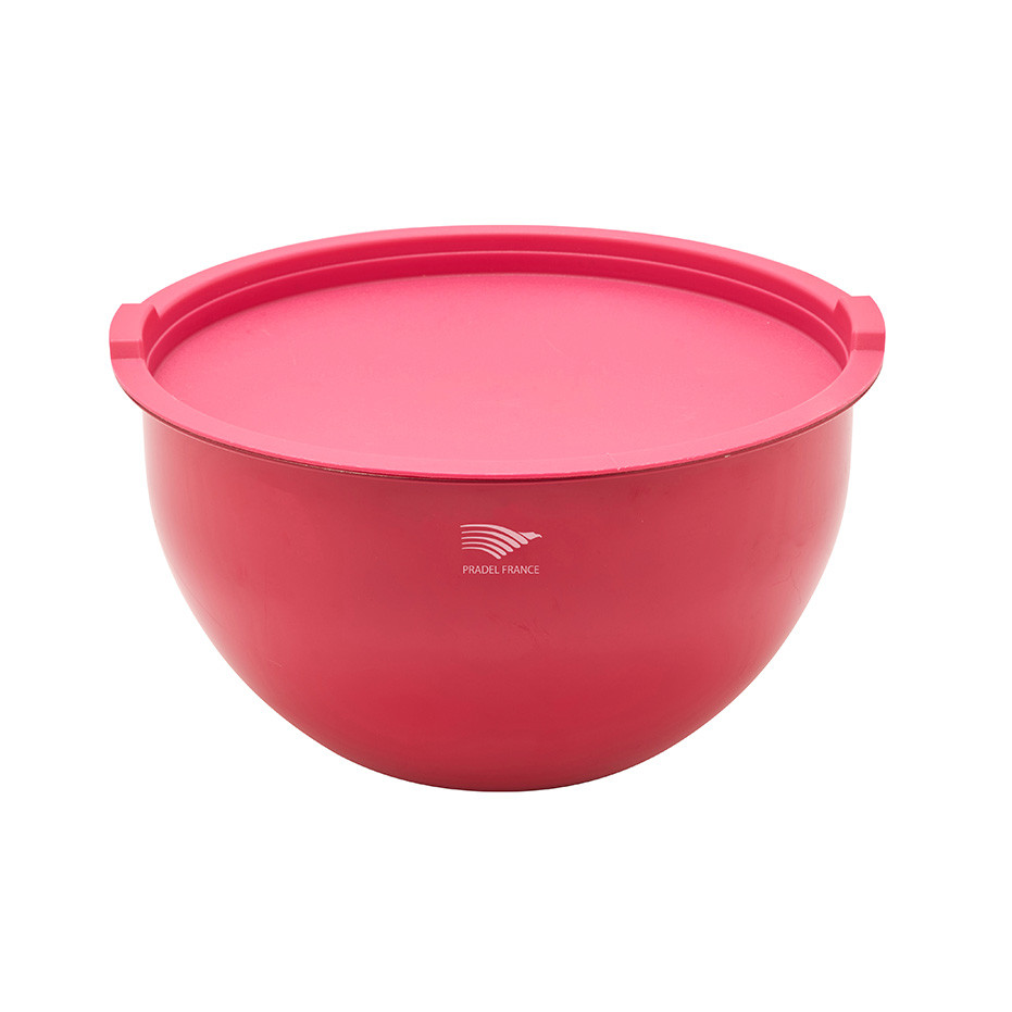 Lot de 3 saladiers inox multicolores avec couvercles | Pradel France